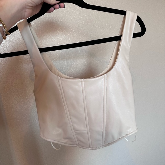 Windsor | Tops | Sleek Style Faux Leather Corset Top | Poshmark